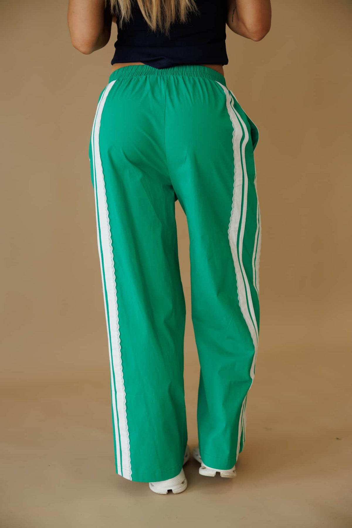 Lace Side Stripe Track Pants