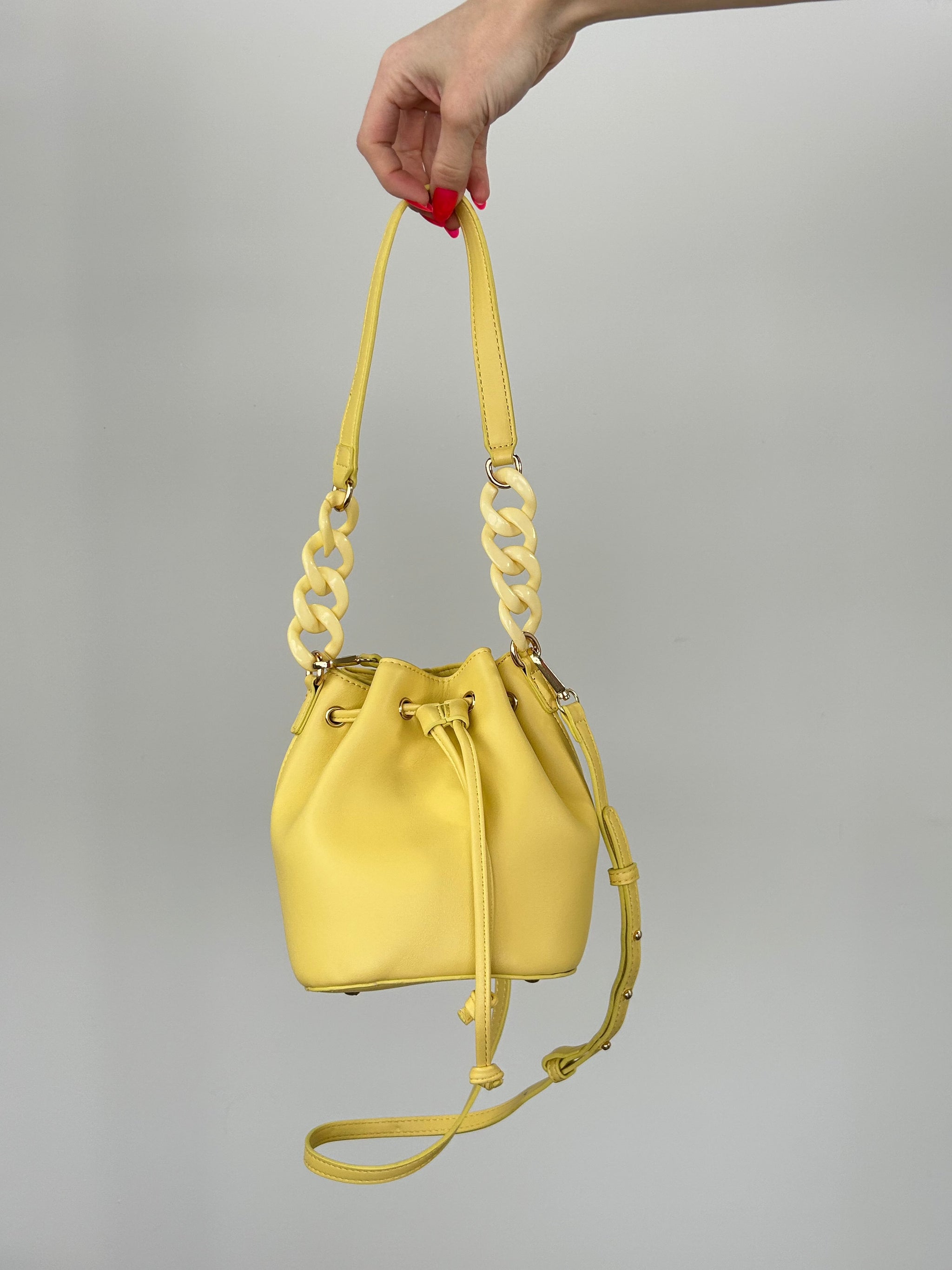 Yellow Bucket Bags | Stylish Faux Leather Purses | Lane 201