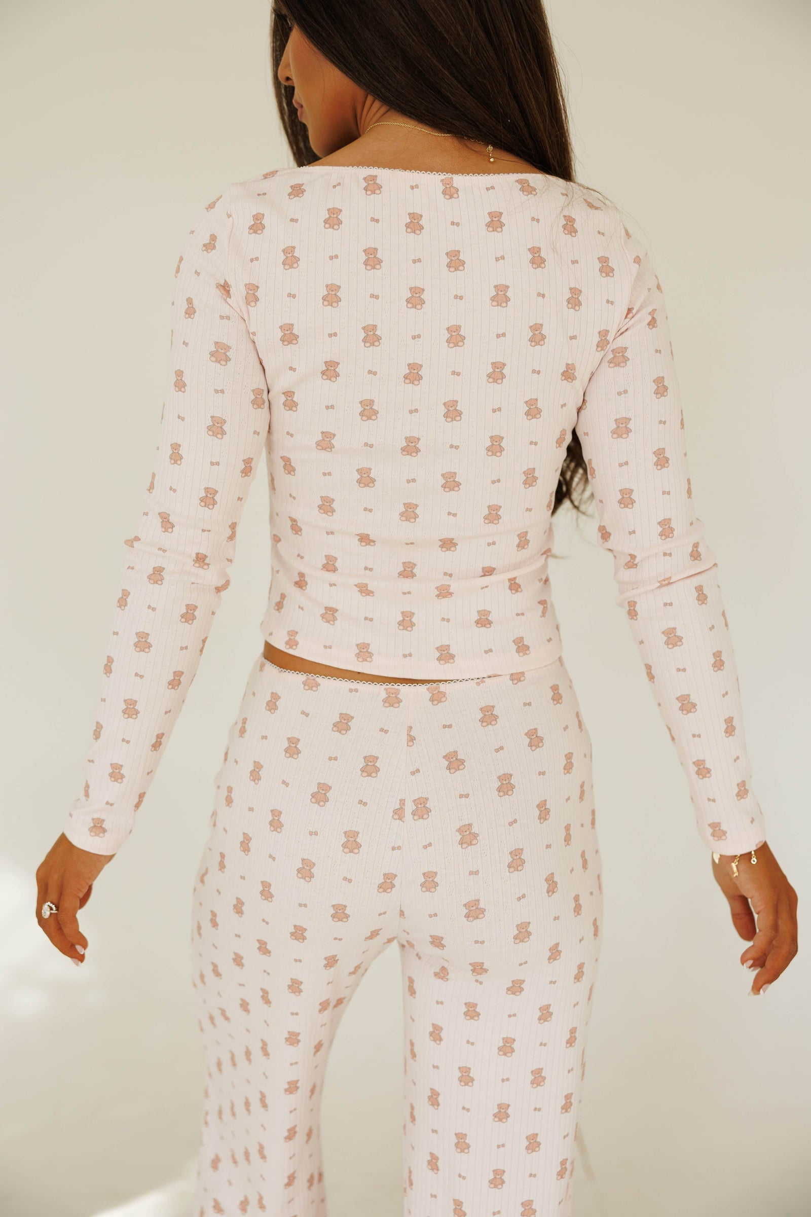Teddy Bear Pajama Top | Soft Long Sleeve Tops | Lane 201